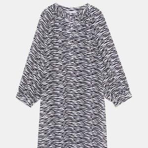 Zara | Tops | Zara Long Zebra Print Blouse | Poshmark